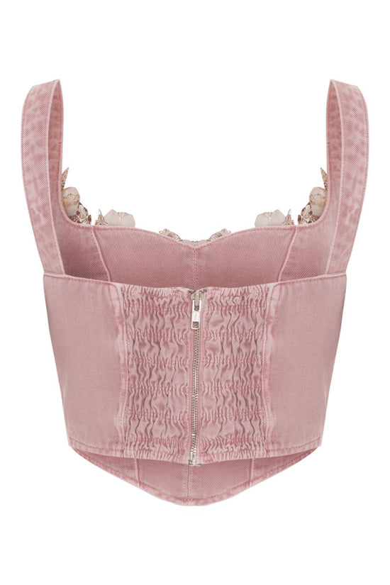 PINK DENIM TOP – PatBO