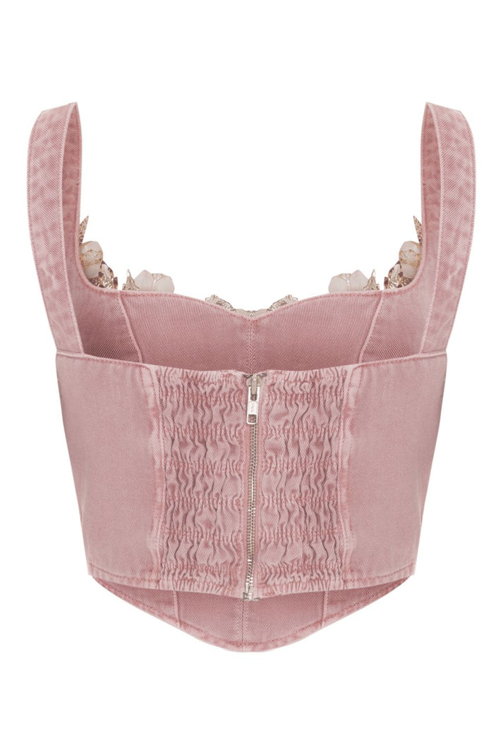 PINK DENIM TOP – PatBO