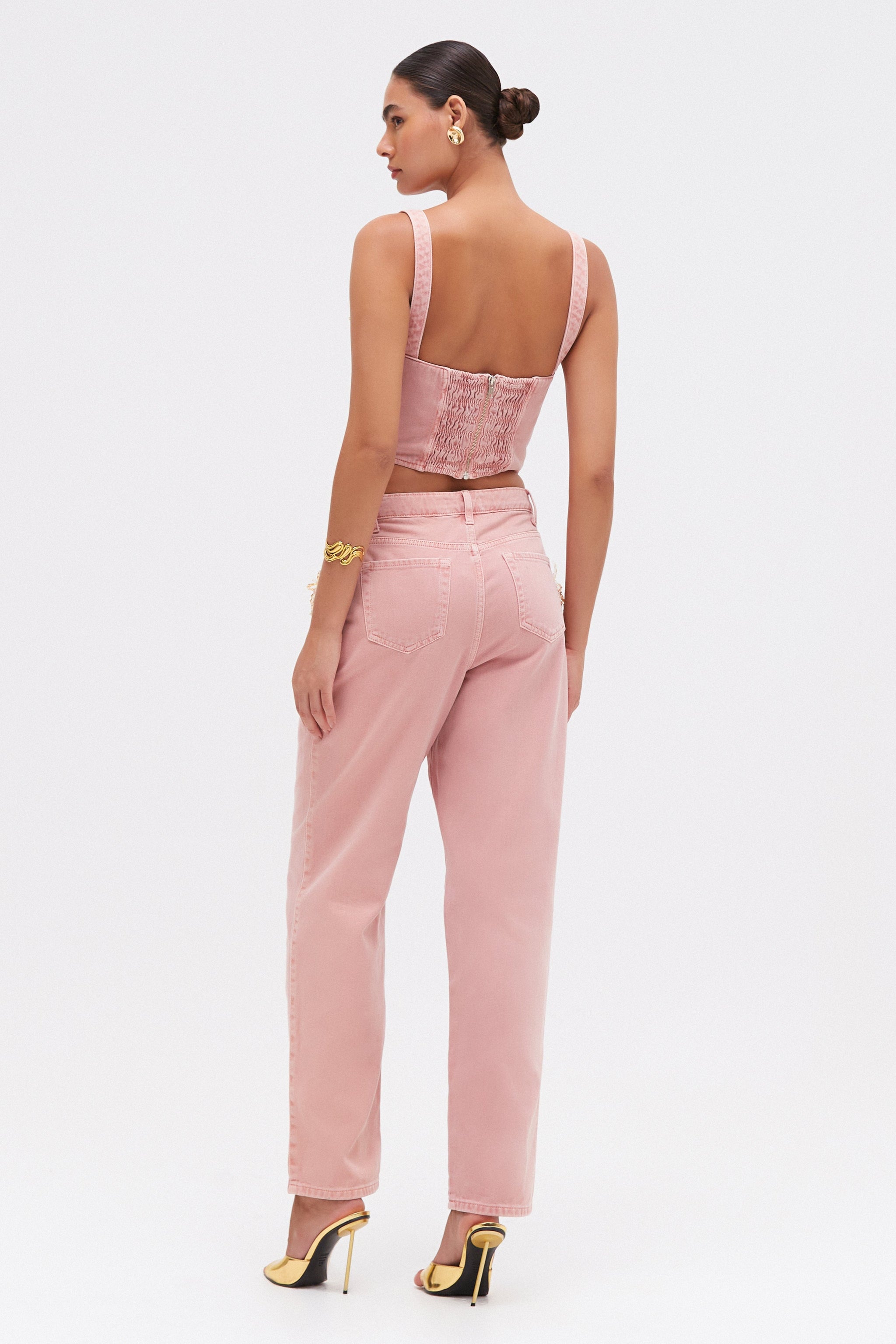 PINK DENIM TOP – PatBO