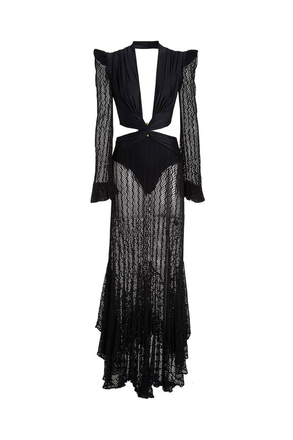 PLUNGE NETTED BEACH DRESS (EXCLUSIVE) – PatBO